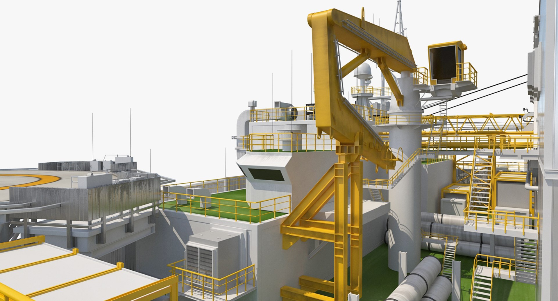 Semi submersible drilling rig 3D model - TurboSquid 1248496