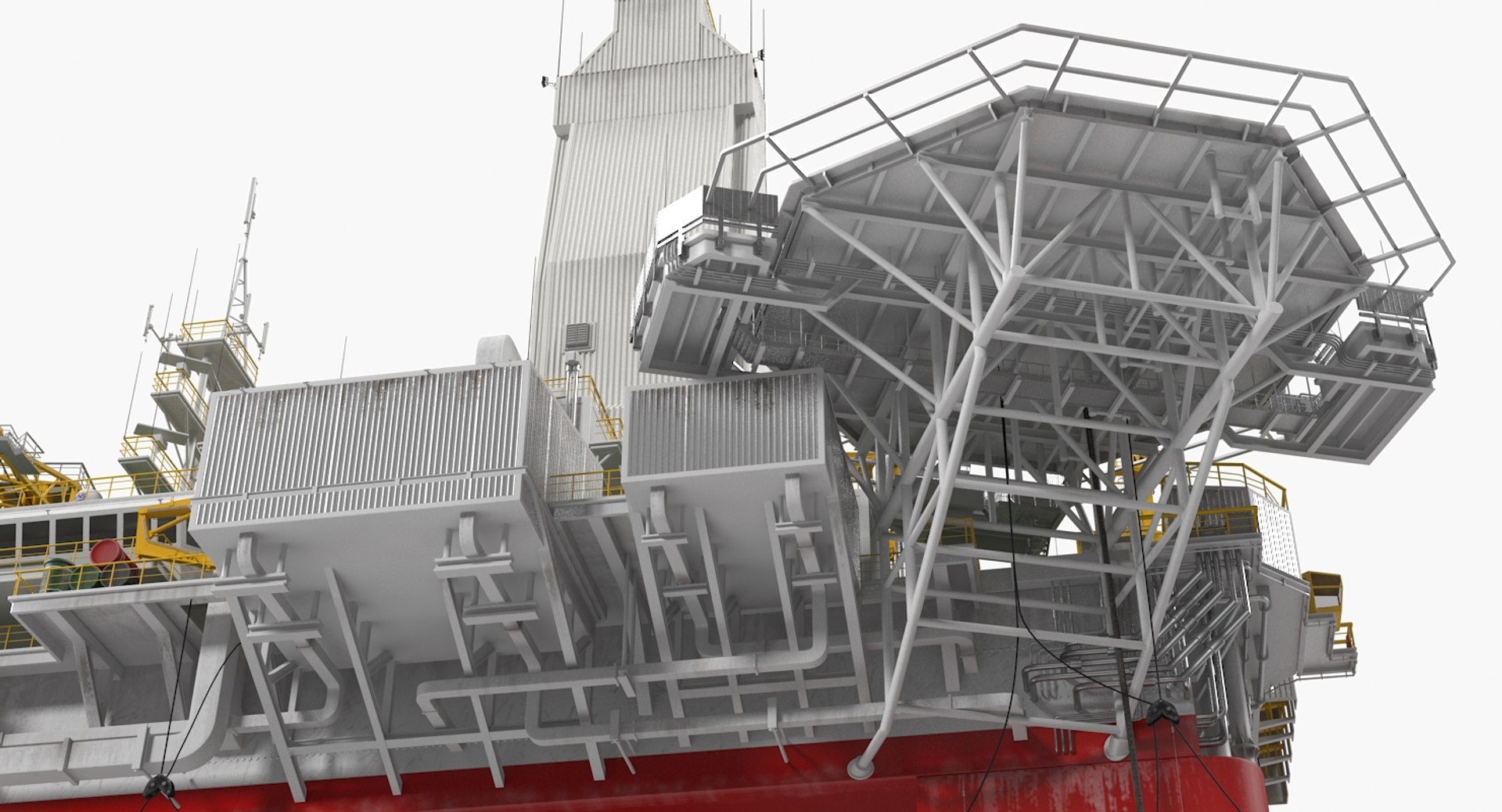 Semi submersible drilling rig 3D model - TurboSquid 1248496