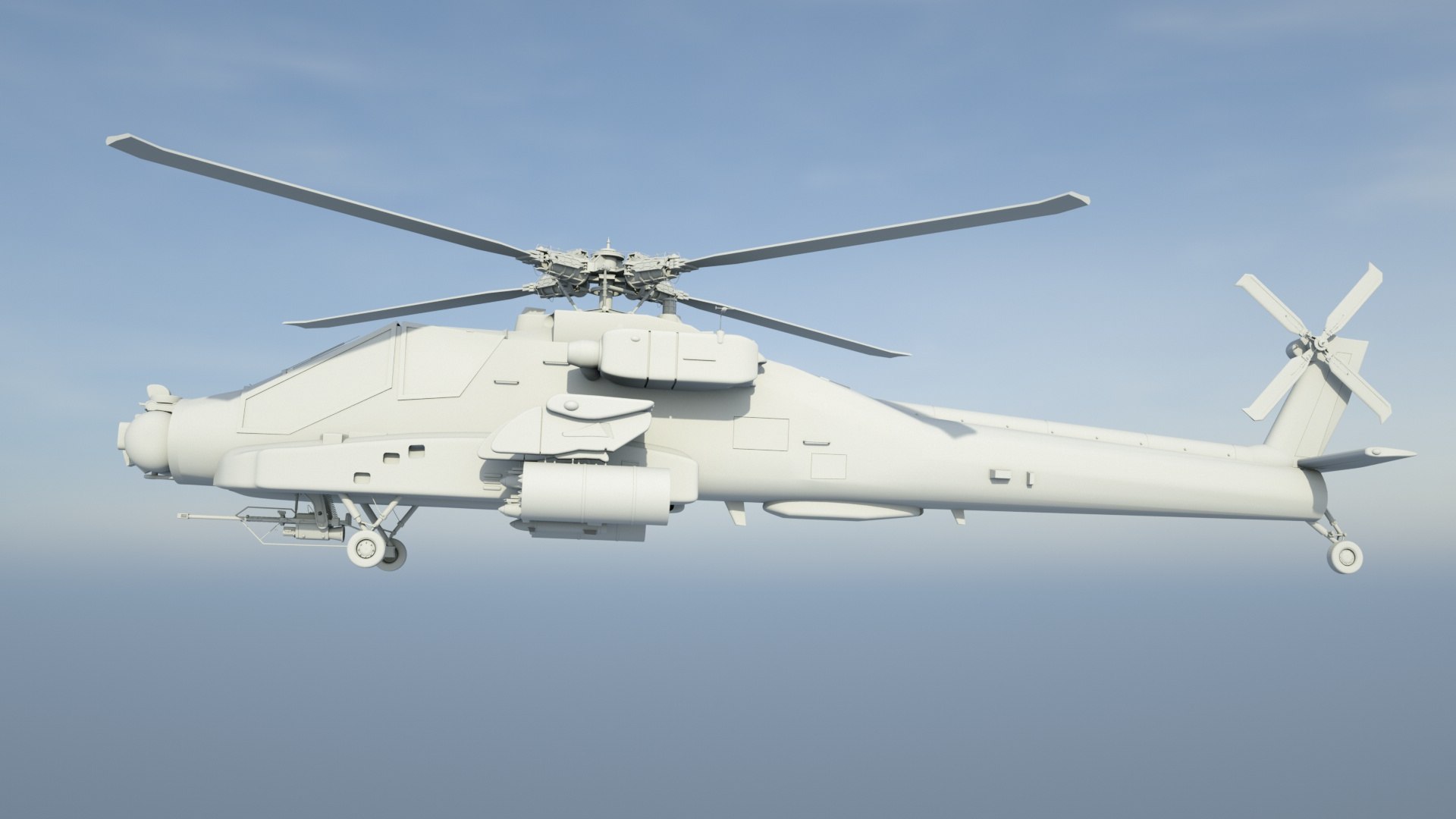 3d Model Apache Helicopter