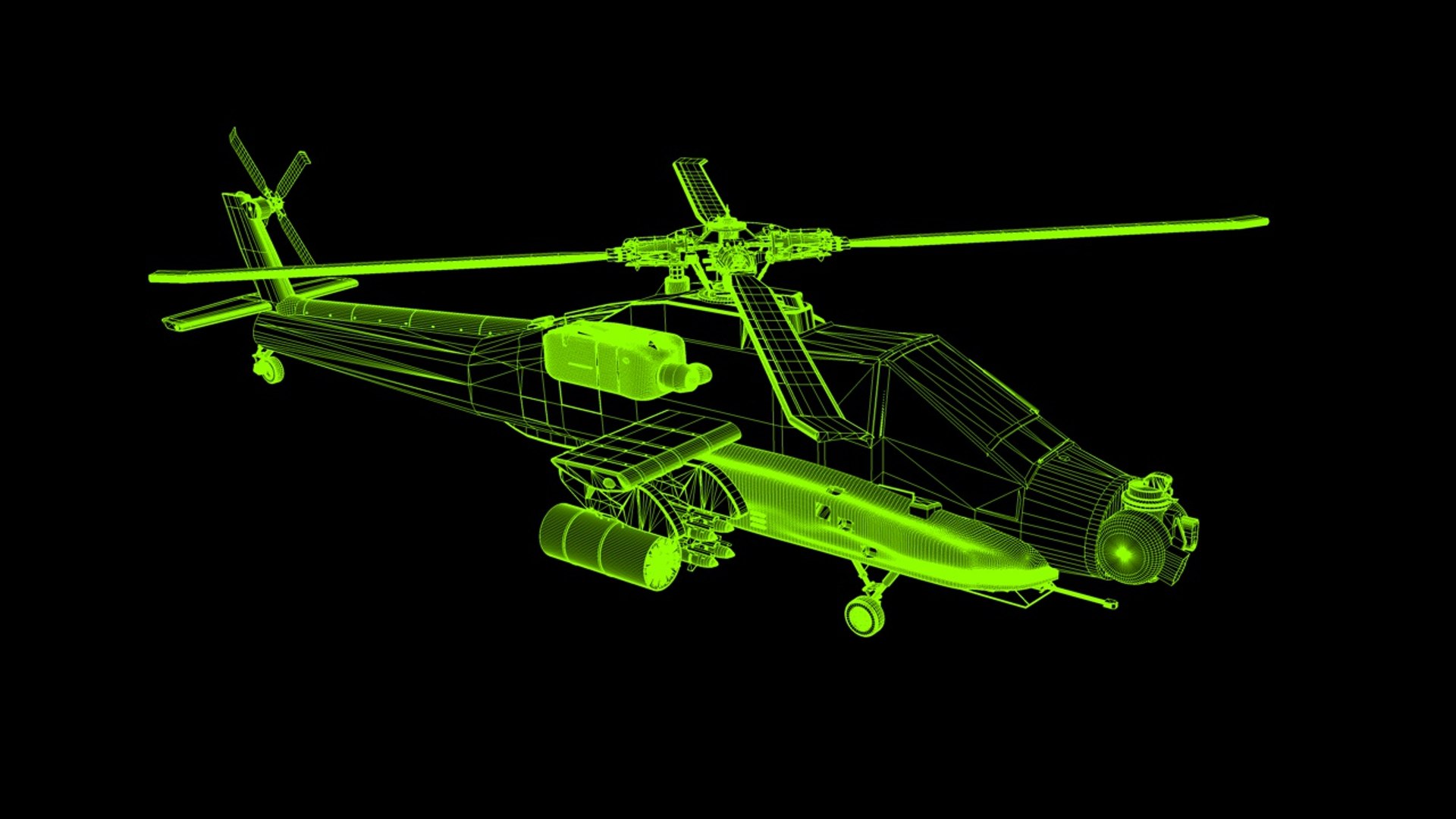 3d Model Apache Helicopter
