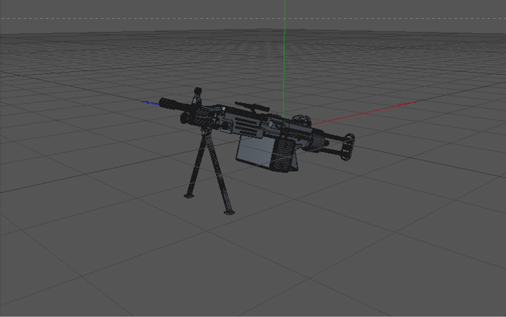 3d M249 Machine Gun Model