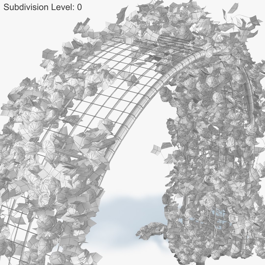 3d model climbing roses flower