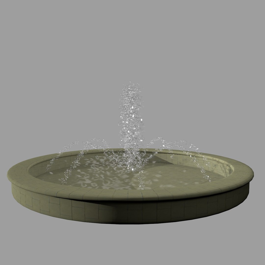 Medium cluster water fountain 3D model - TurboSquid 1359721