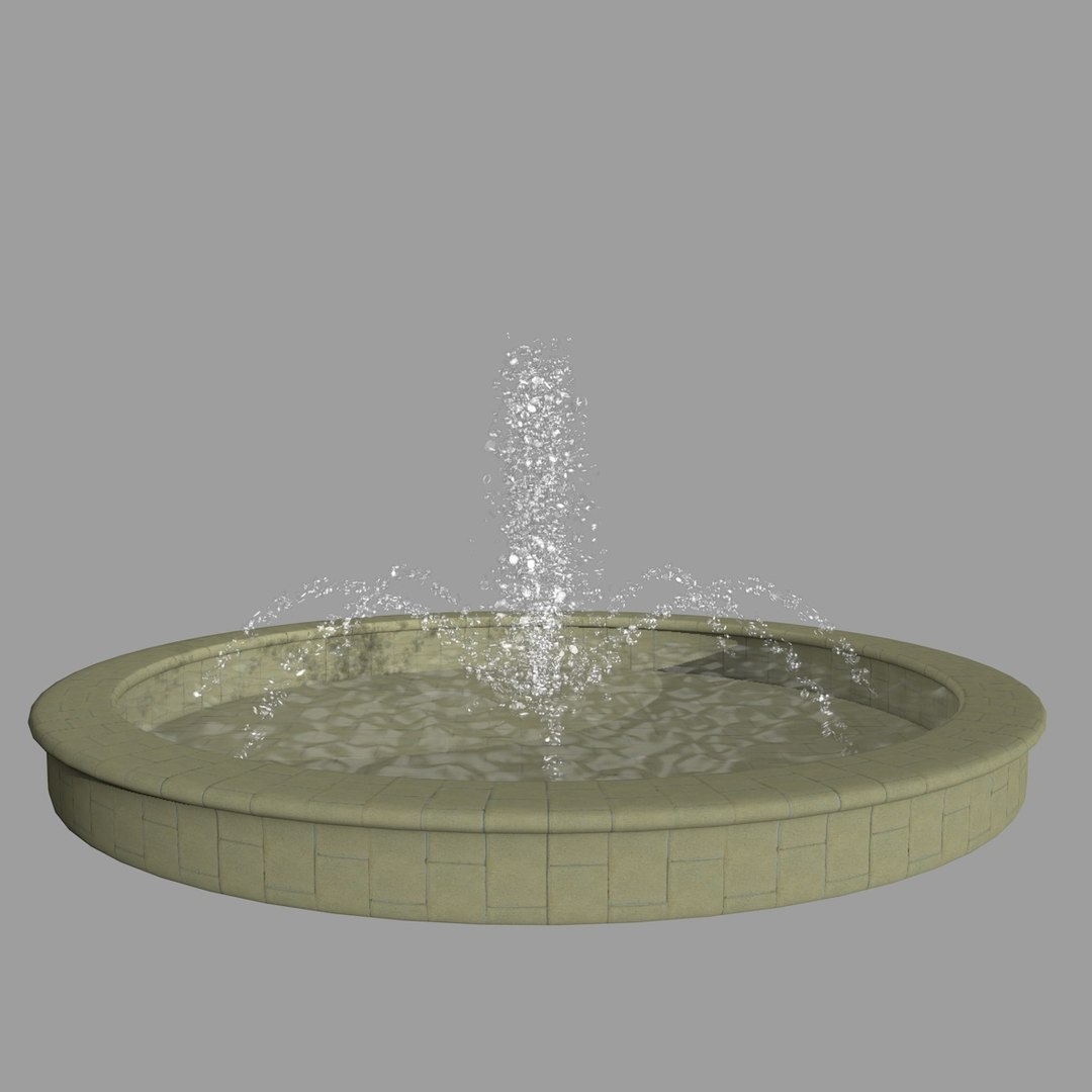Medium cluster water fountain 3D model - TurboSquid 1359721