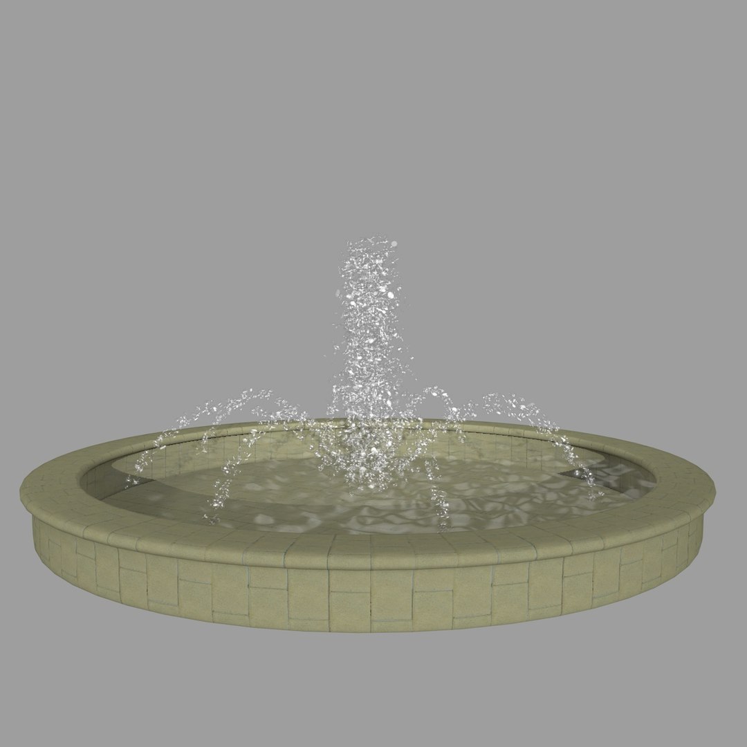 Medium cluster water fountain 3D model - TurboSquid 1359721