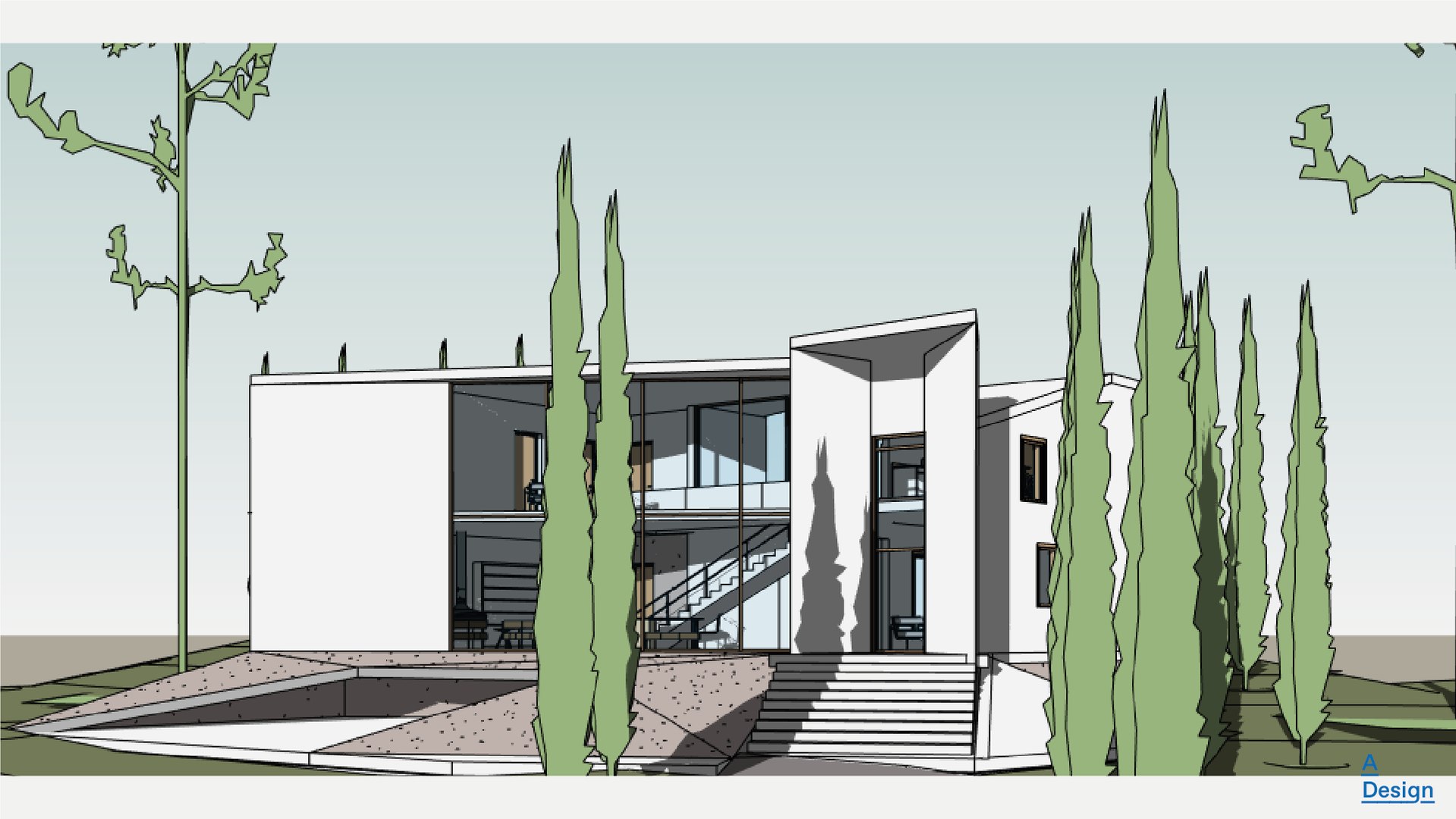 Assymetrical House- Revit 3D Model 3D Model - TurboSquid 2017793