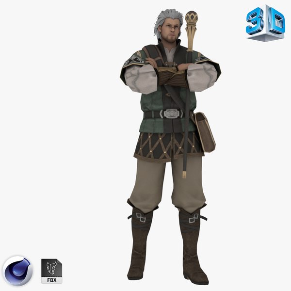 modelo 3d Persona mago con bastón modelo 3d - TurboSquid 2159865