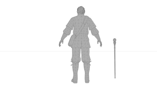 modelo 3d Persona mago con bastón modelo 3d - TurboSquid 2159865