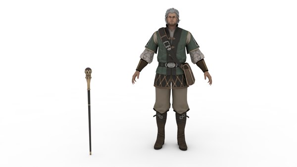 modelo 3d Persona mago con bastón modelo 3d - TurboSquid 2159865