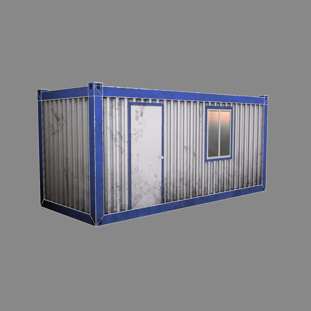 Construction Site Office Container Model - TurboSquid 1191954