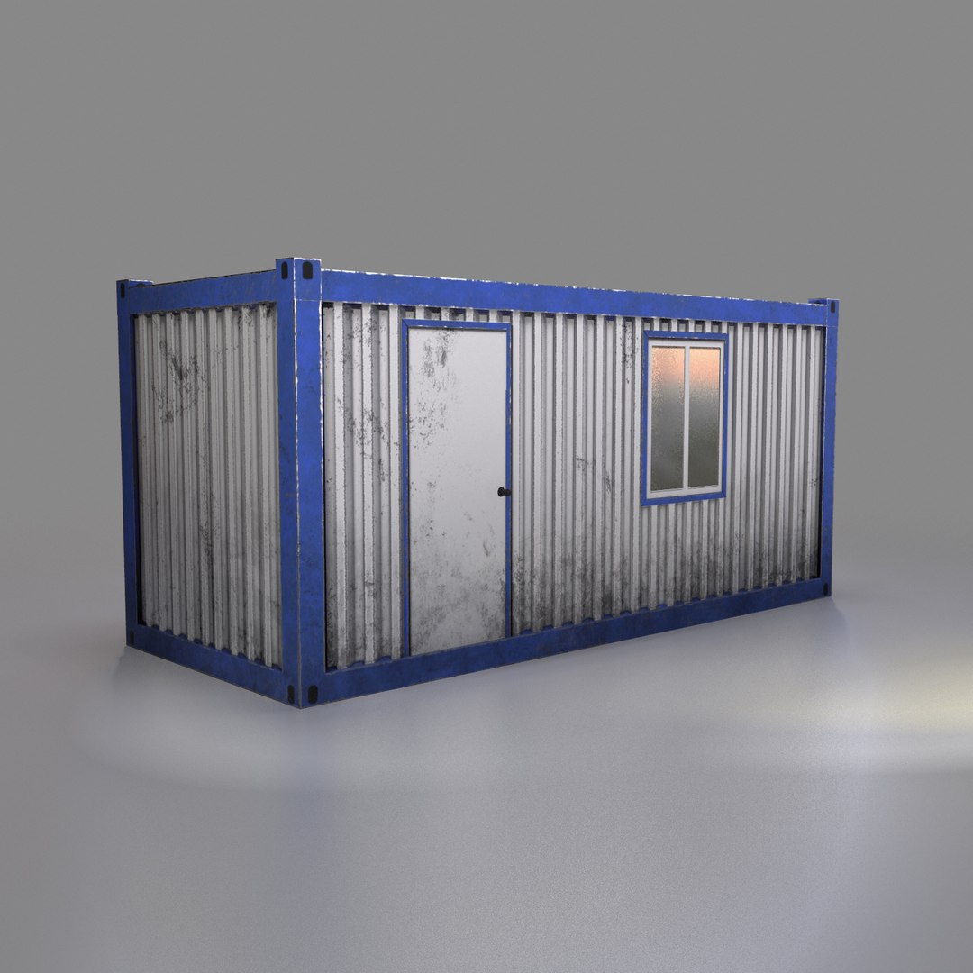 Construction Site Office Container Model - TurboSquid 1191954