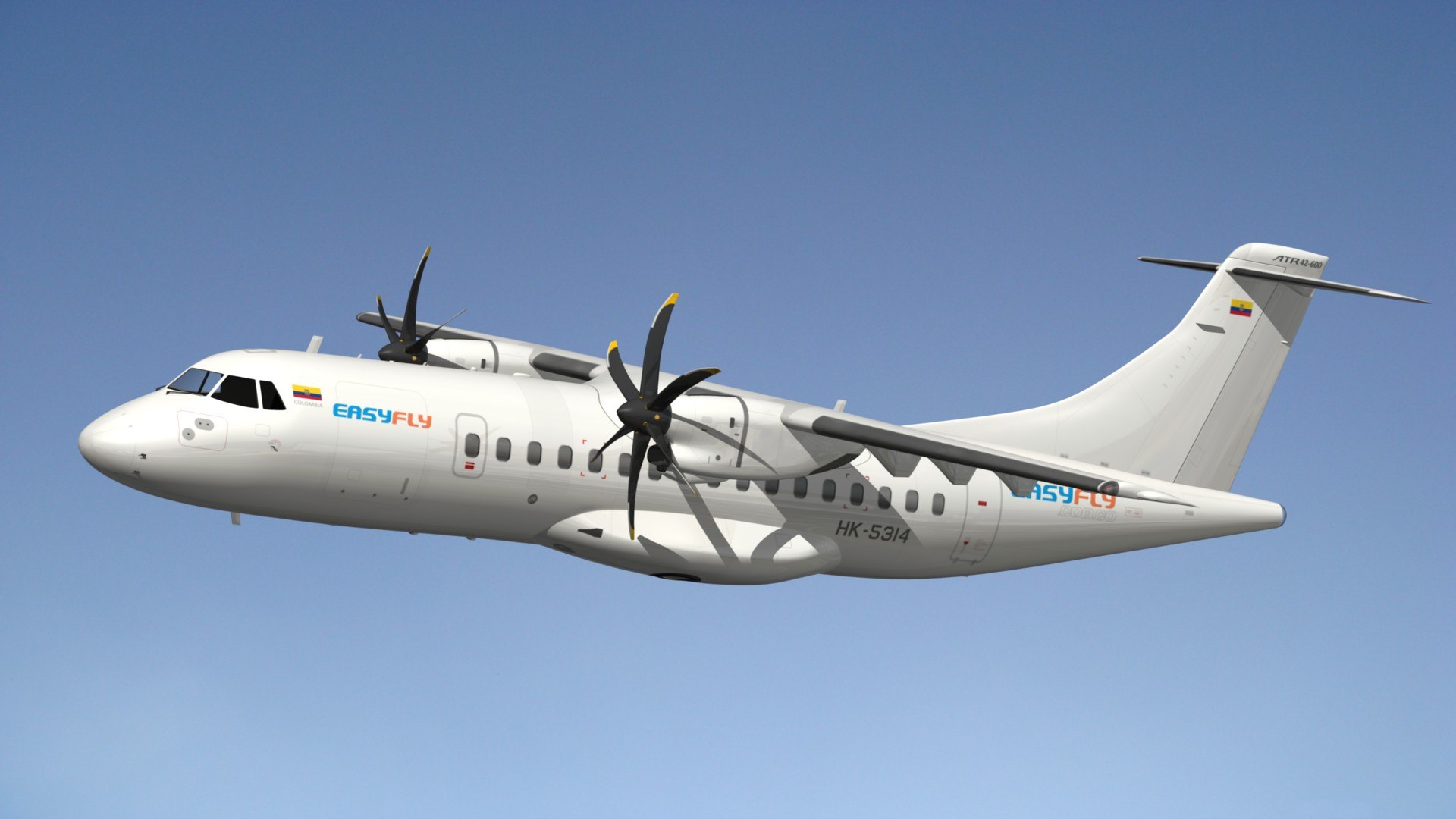Atr 42 easyfly model - TurboSquid 1682578
