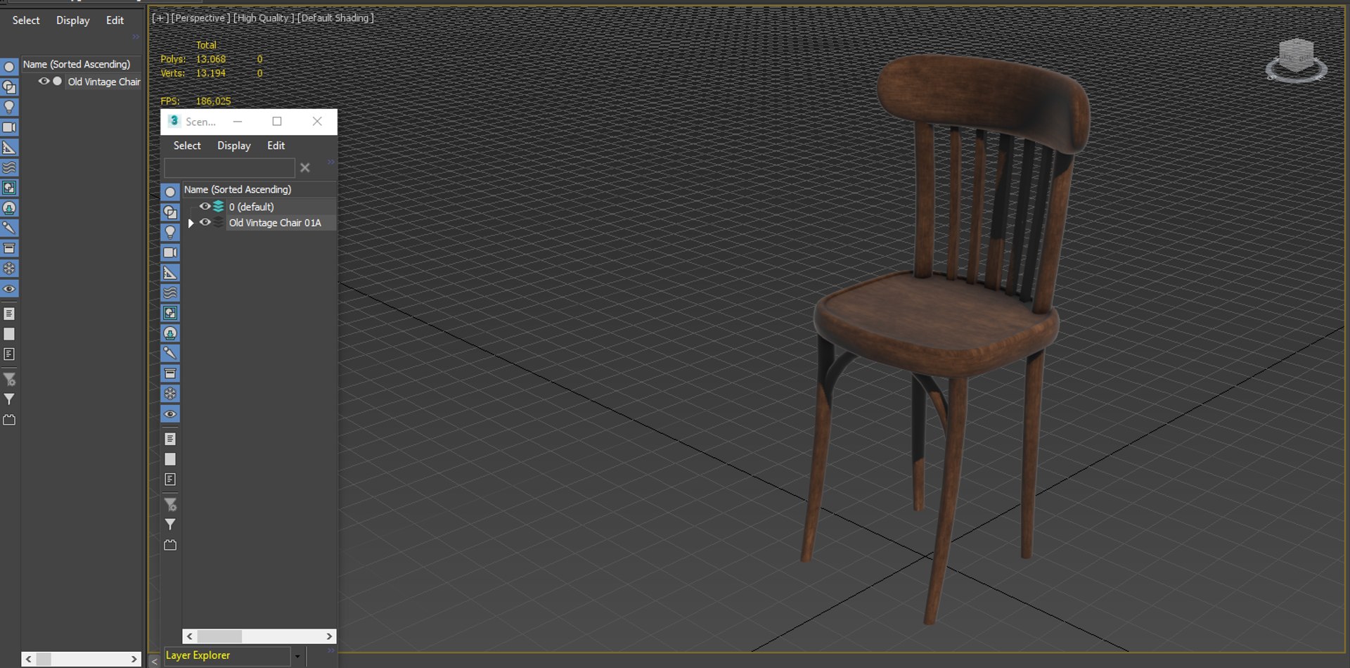Pbr Old Vintage Chair Model - TurboSquid 1466471