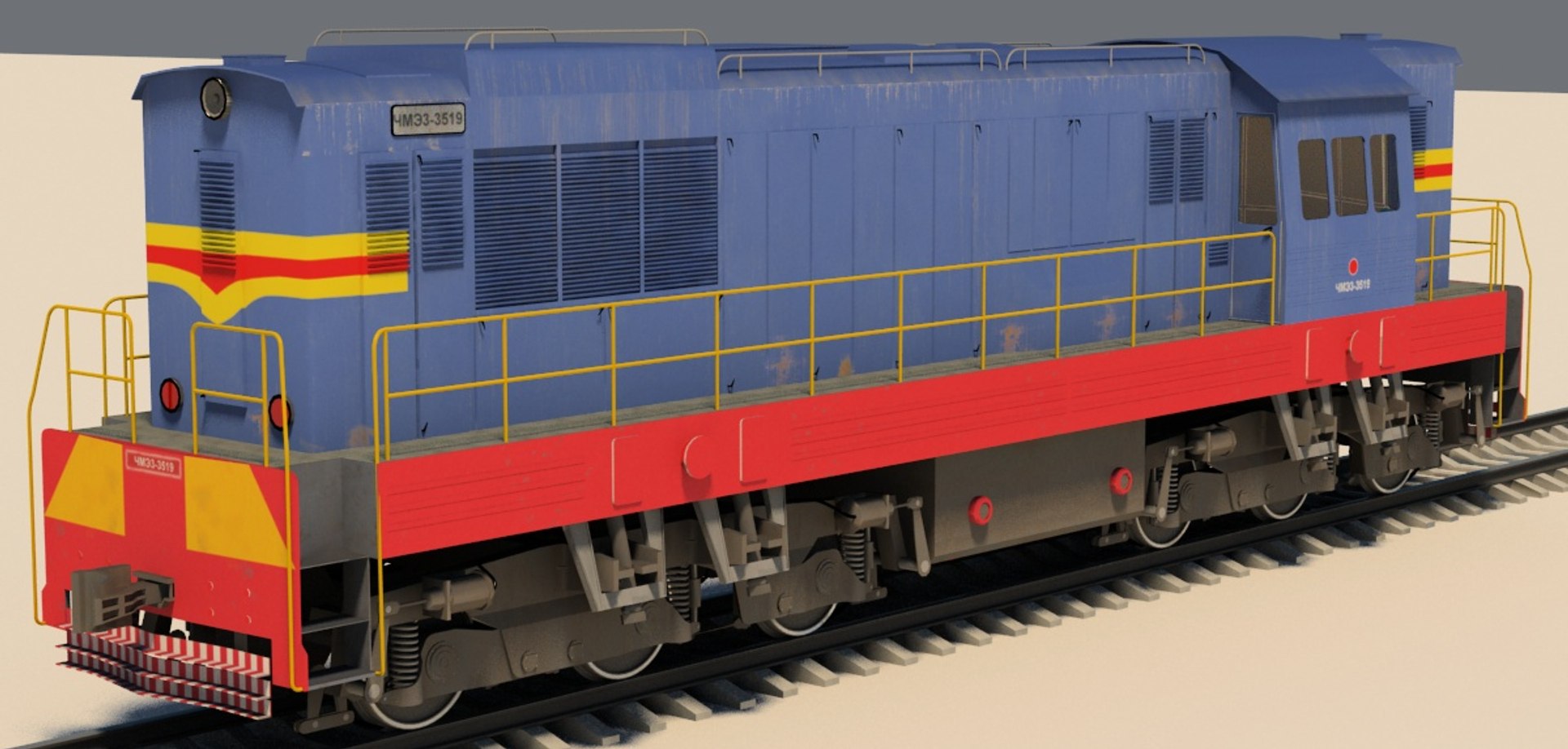 shunter diesel locomotive chme3 3d max