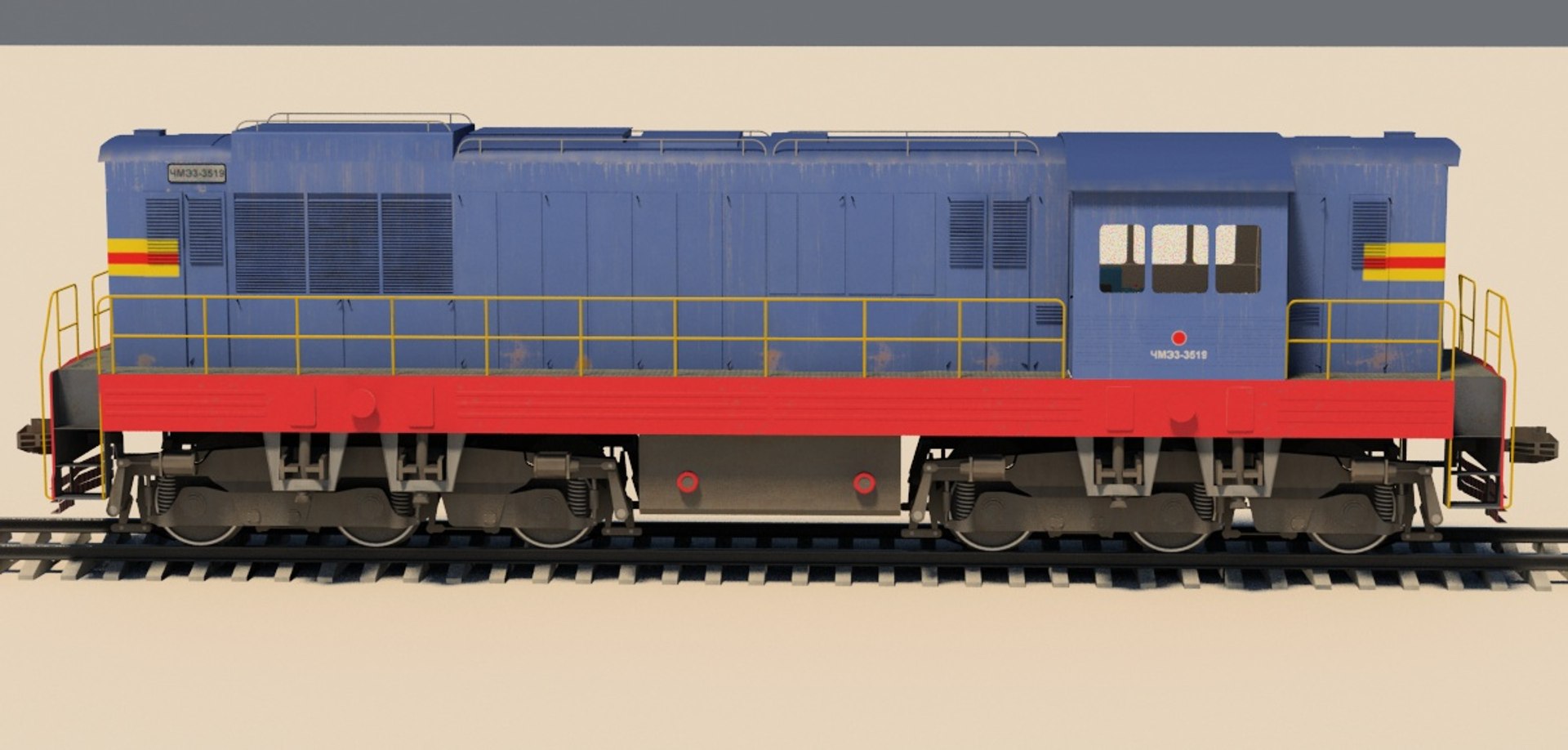 shunter diesel locomotive chme3 3d max