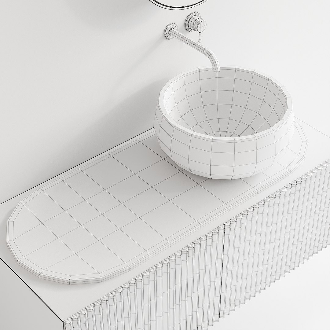 3D Vanity Washbasin Mirror - TurboSquid 1653699