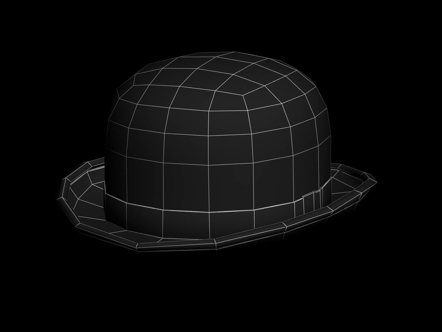 3d bowler hat