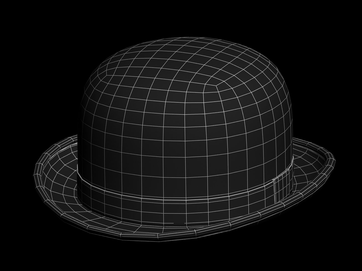 3d Bowler Hat