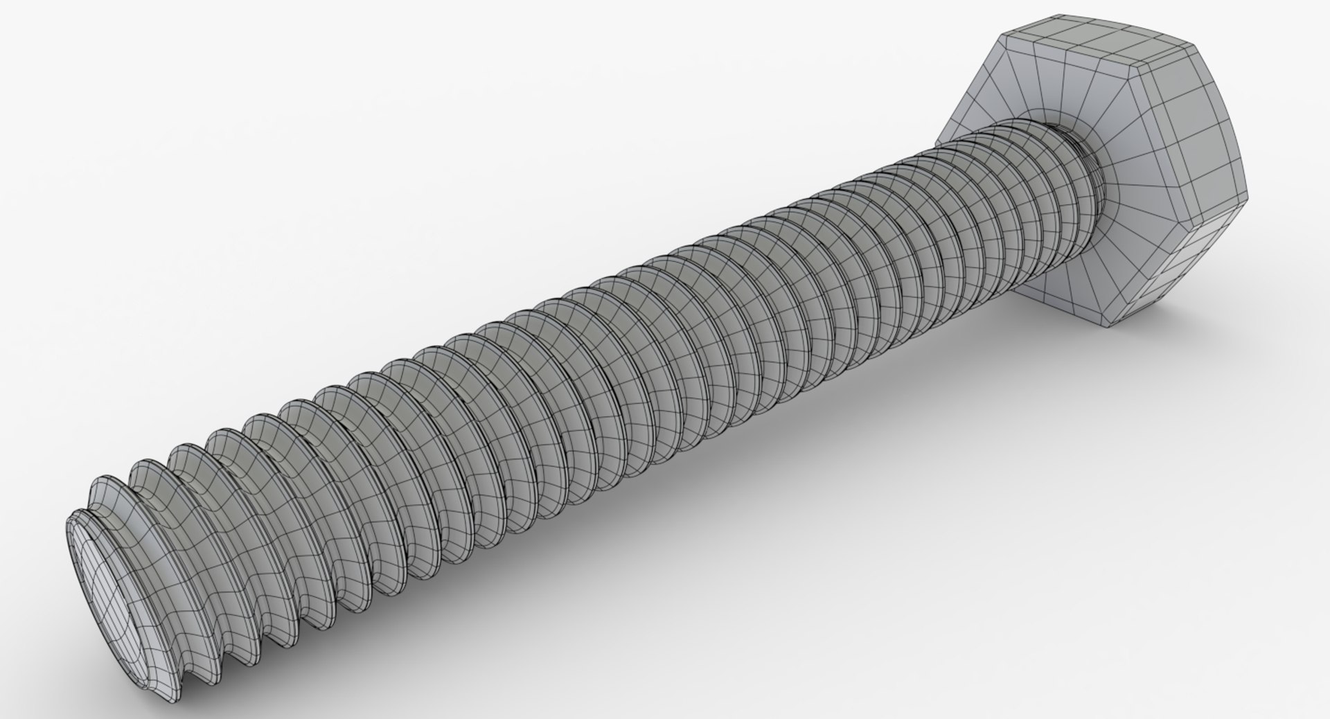 3D Hex Bolt M4x25 - TurboSquid 1355160