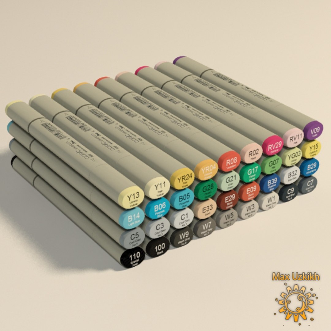 Copic Markers 3d Max