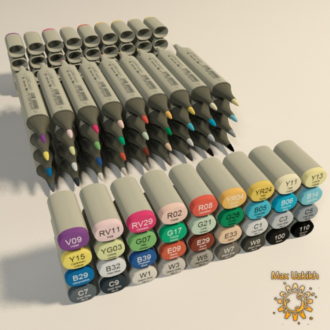 Copic Markers 3d Max