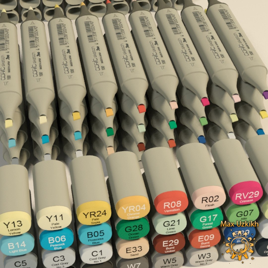 Copic Markers 3d Max