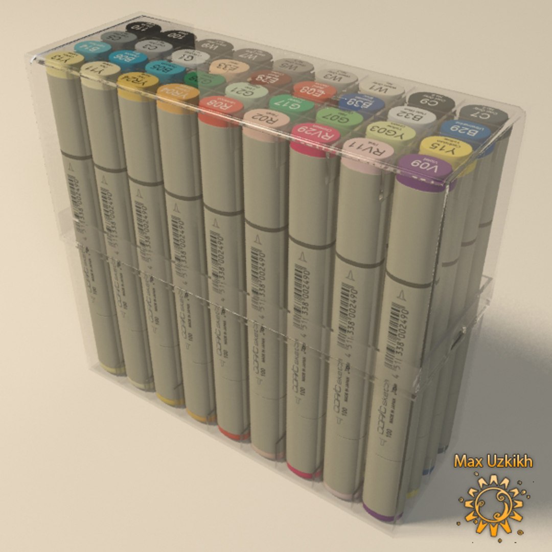 Copic Markers 3d Max