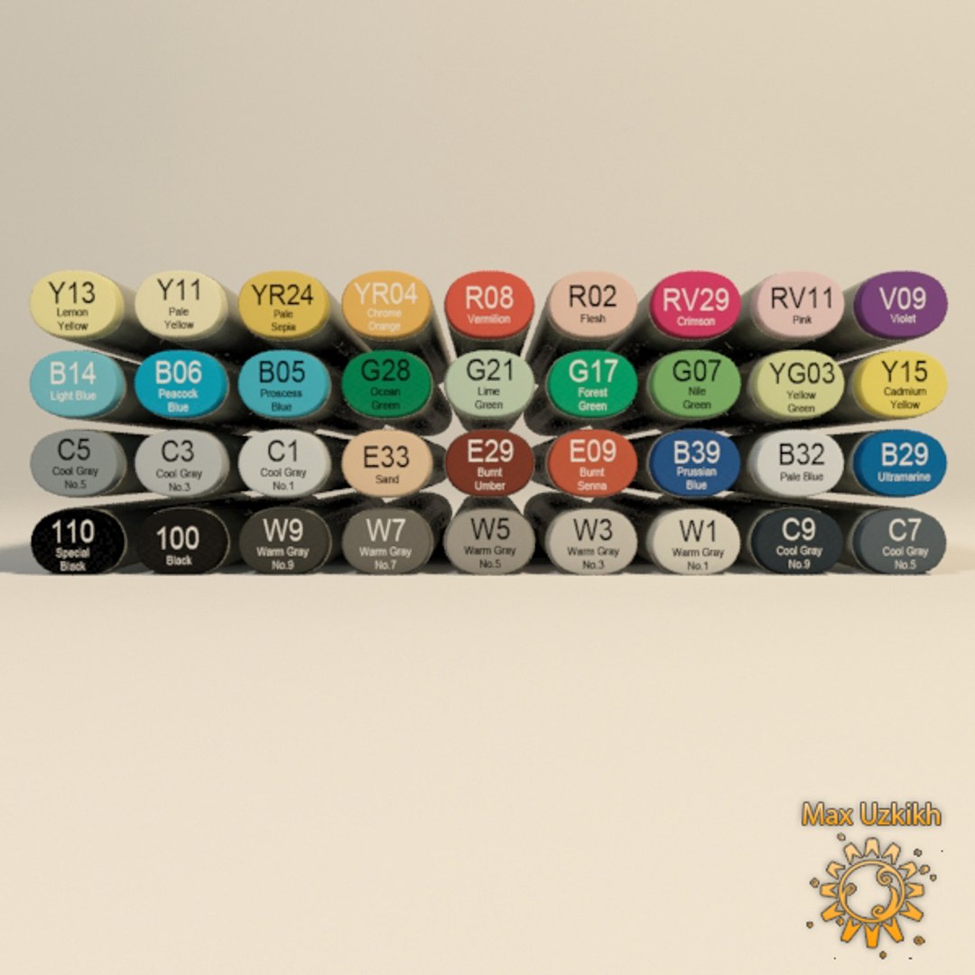 Copic Markers 3d Max