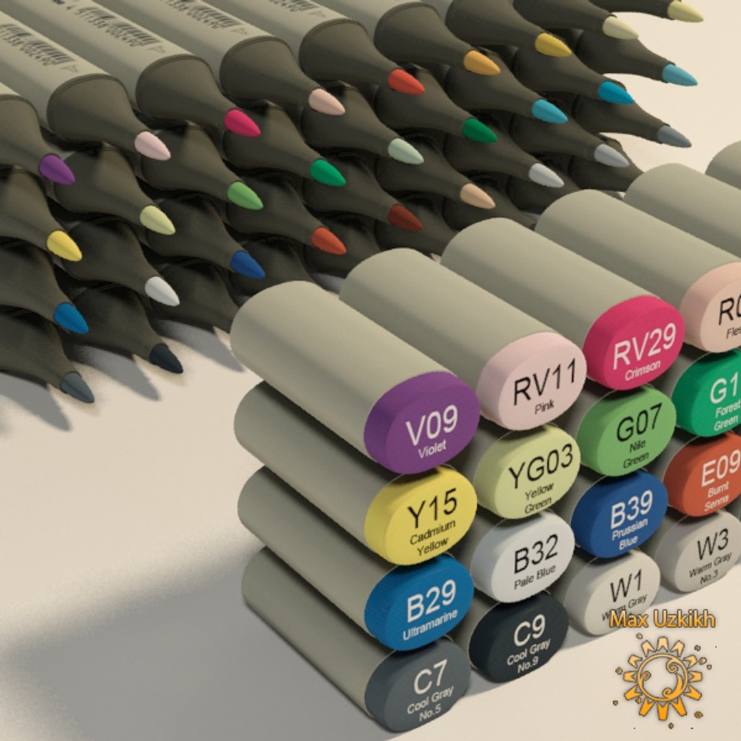 Copic Markers 3d Max