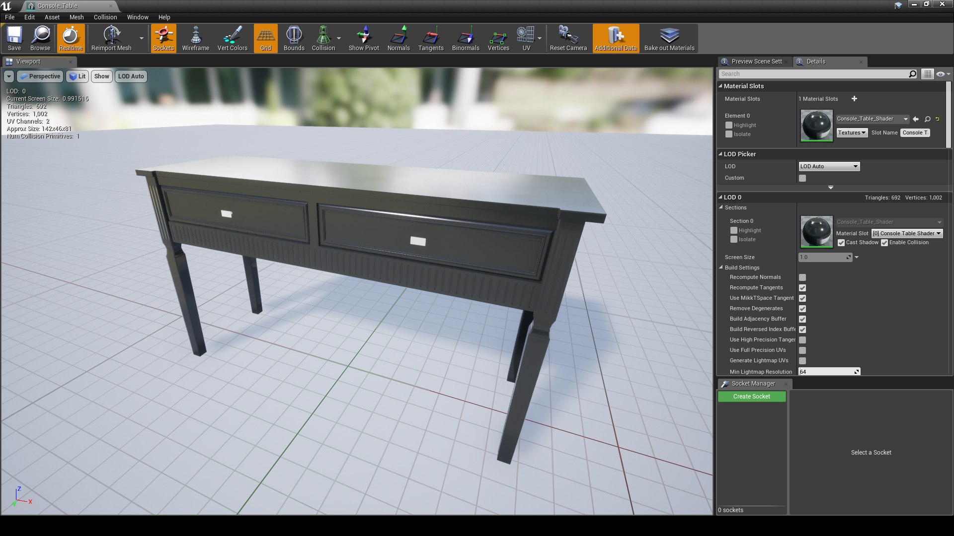 3D Console Table Model - TurboSquid 1333875