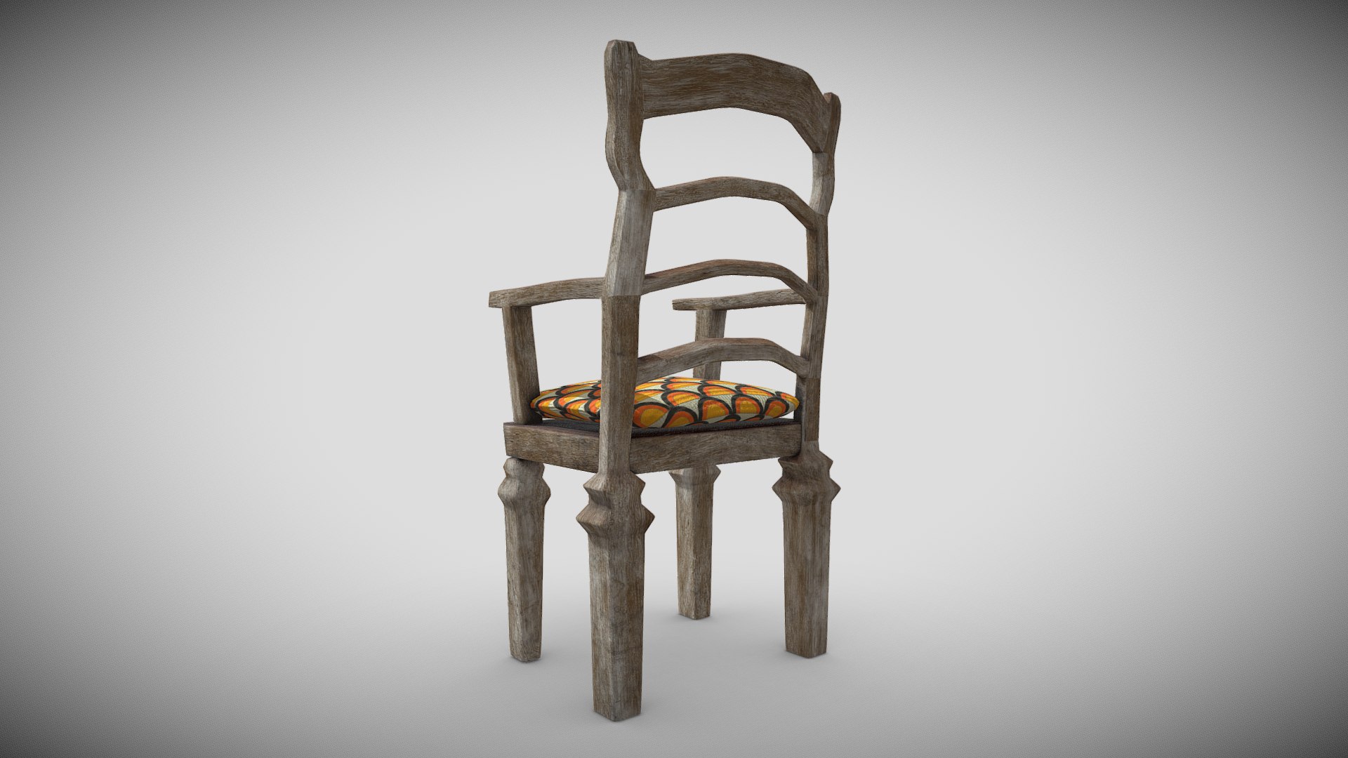3D Chair With Textile Seat Model - TurboSquid 2044752