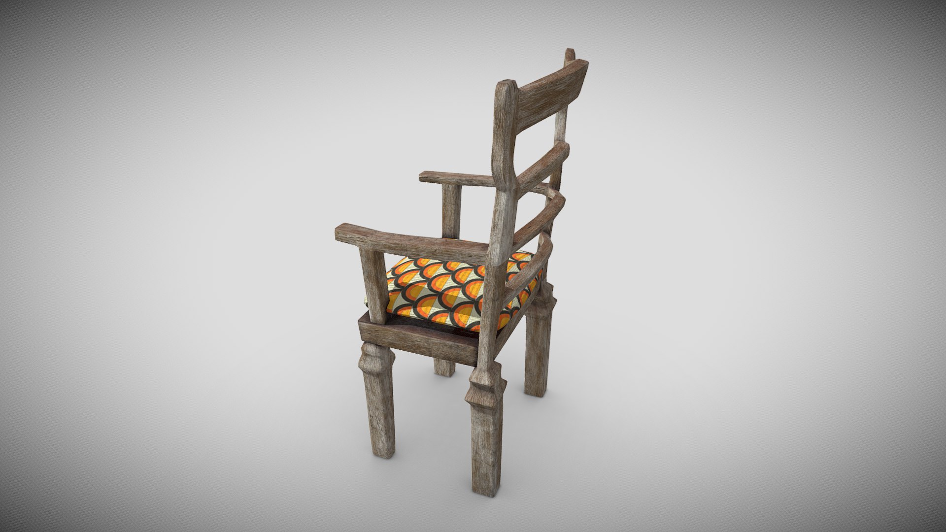 3D Chair With Textile Seat Model - TurboSquid 2044752