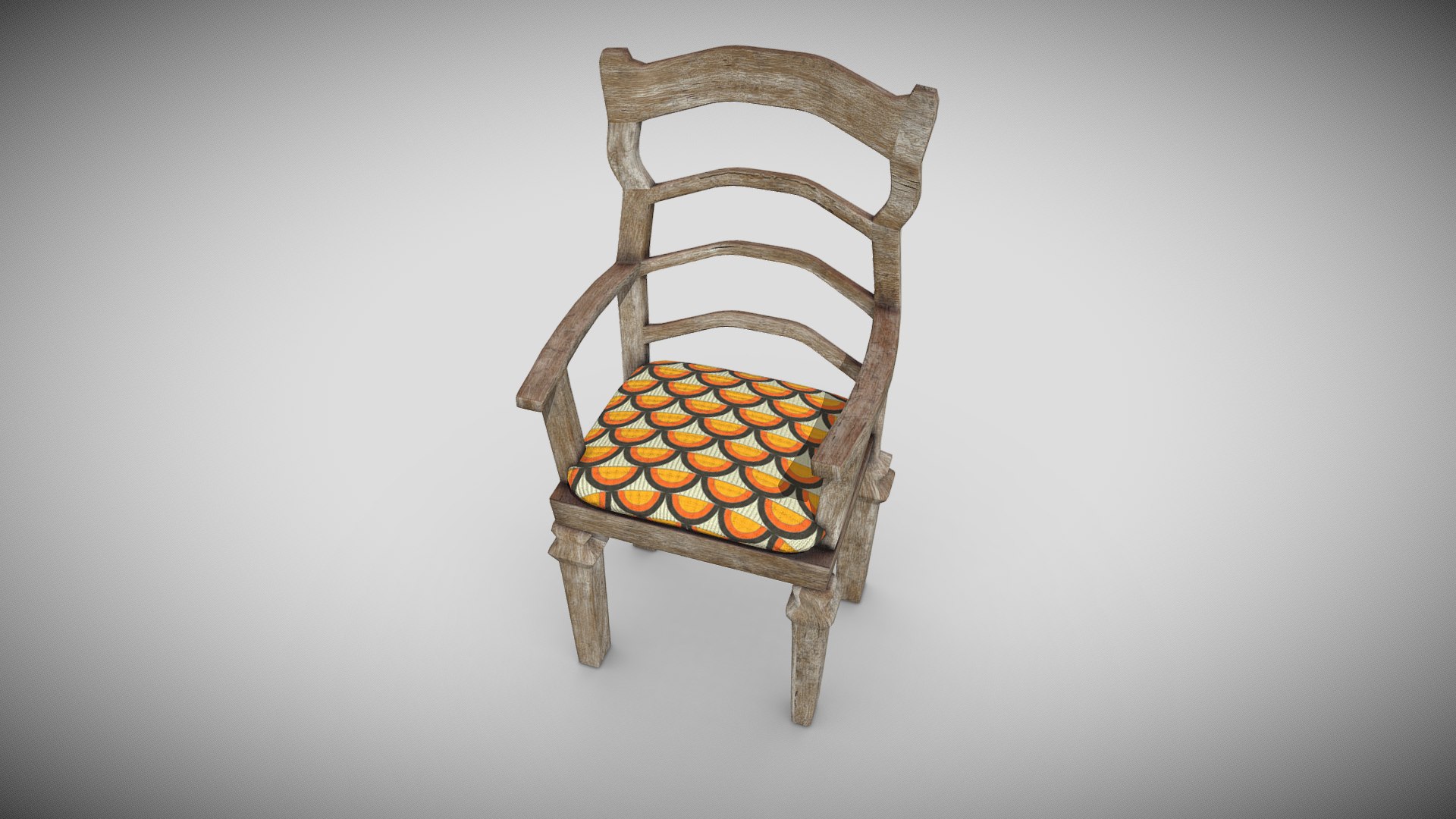 3D Chair With Textile Seat Model - TurboSquid 2044752