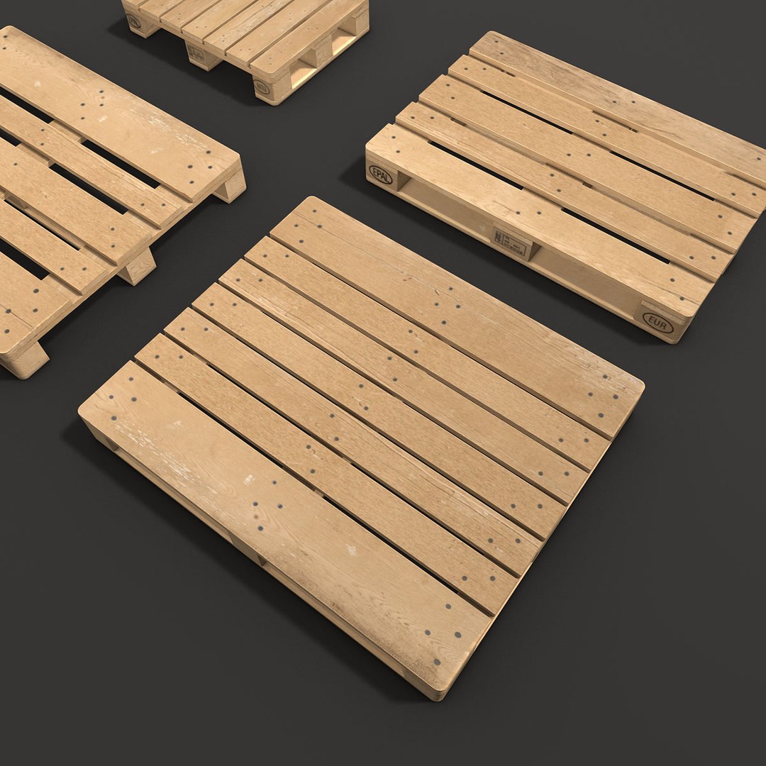 3d Model Standard Euro Pallets