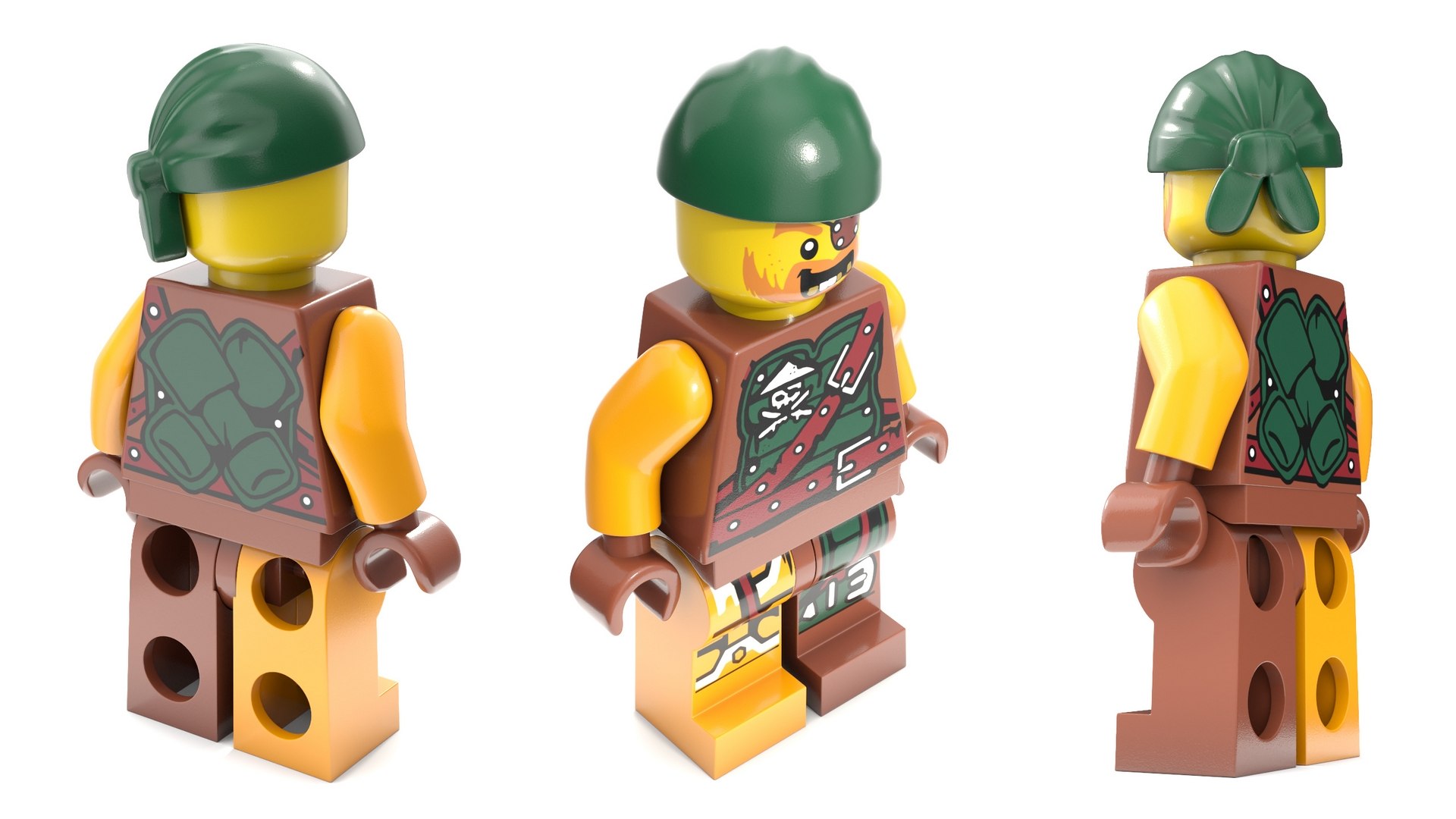 3D Minifigure LEGO Pirate Rigged - TurboSquid 2276729