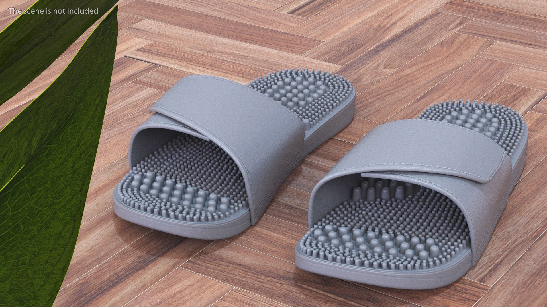 3D Health Foot Massage Slippers Grey model - TurboSquid 2130225
