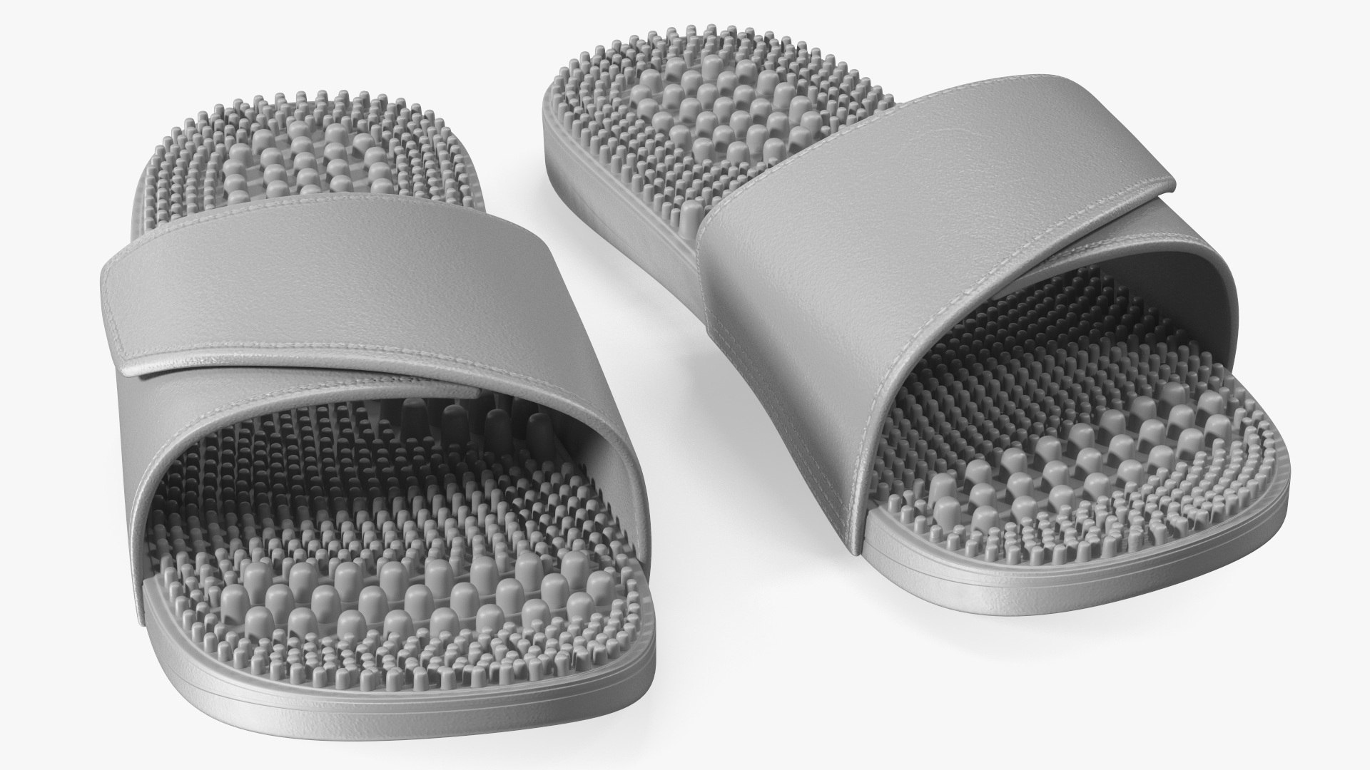 3D Health Foot Massage Slippers Grey model - TurboSquid 2130225