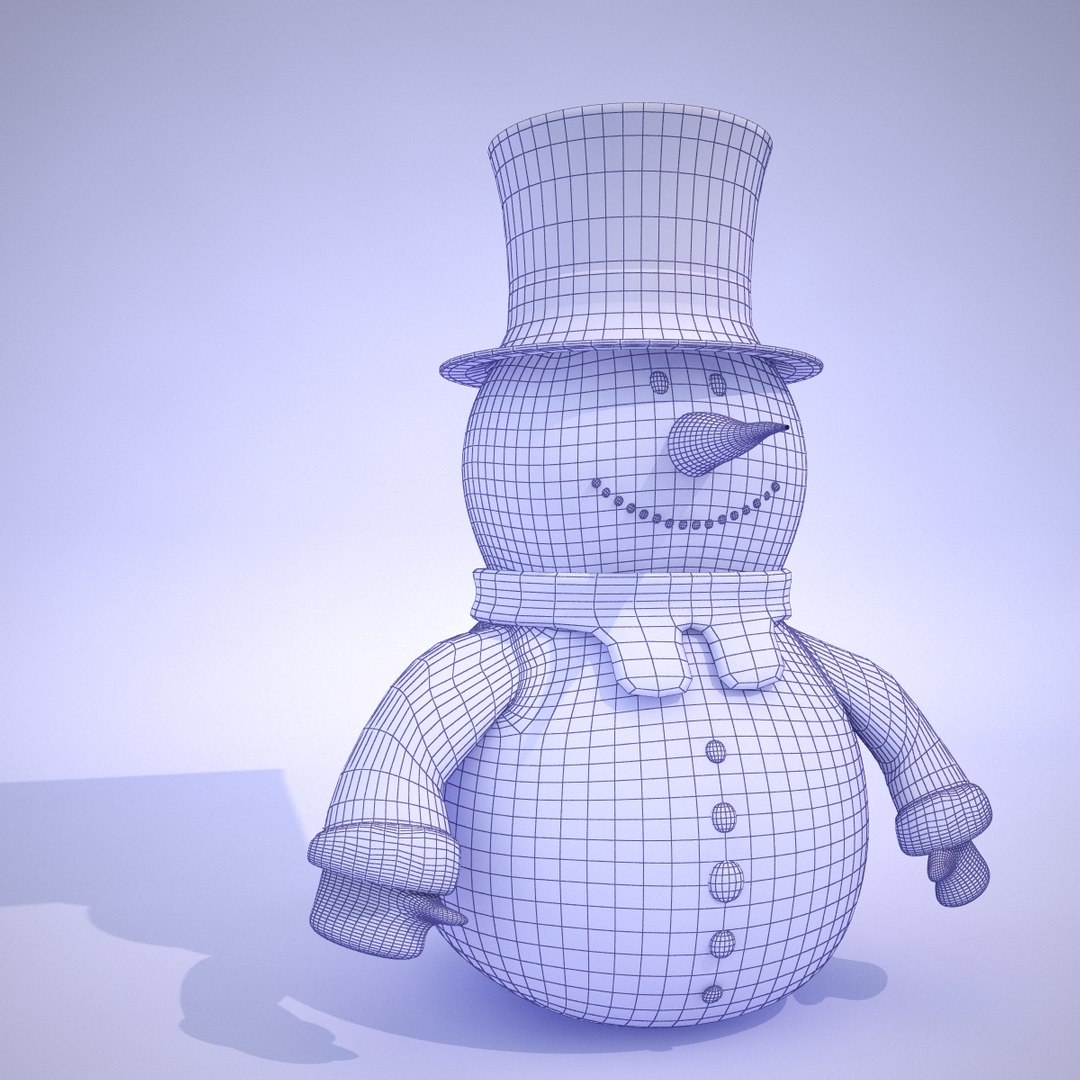 3d Snowman Snow Man Model