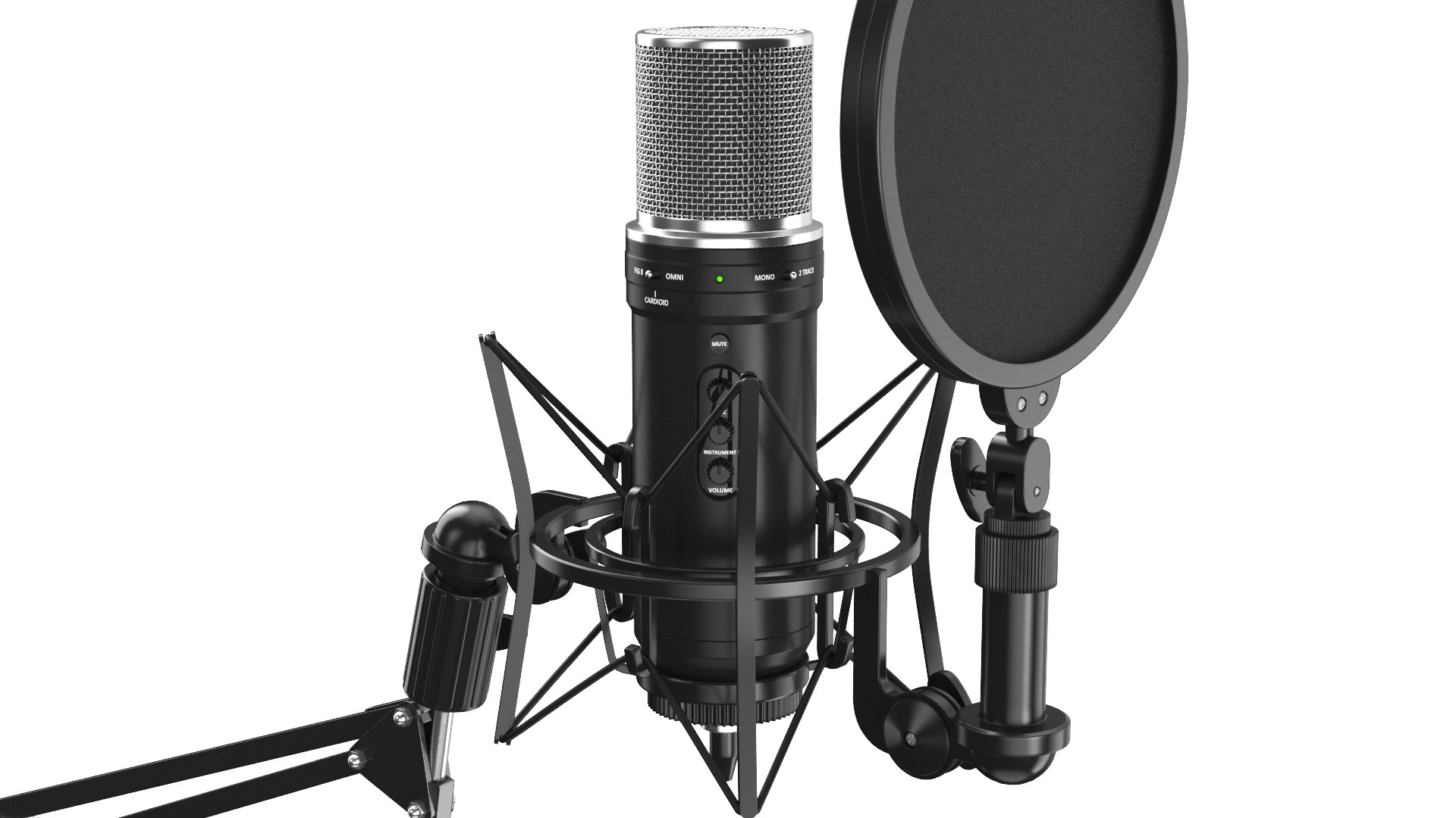 3D Condenser Microphone With Durable Arm - TurboSquid 1820845