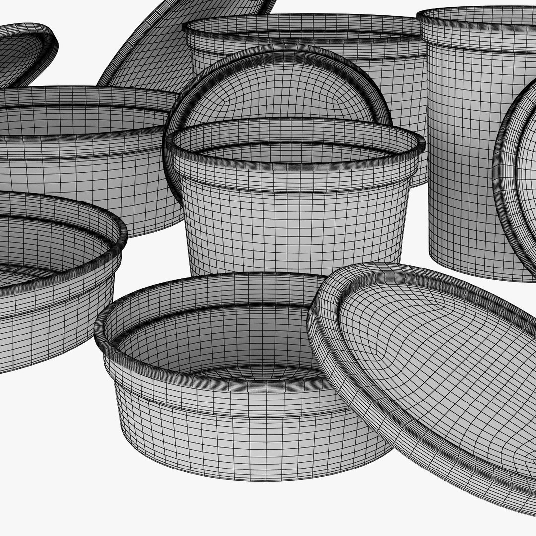 Plastic Containers 3D Model - TurboSquid 1461013