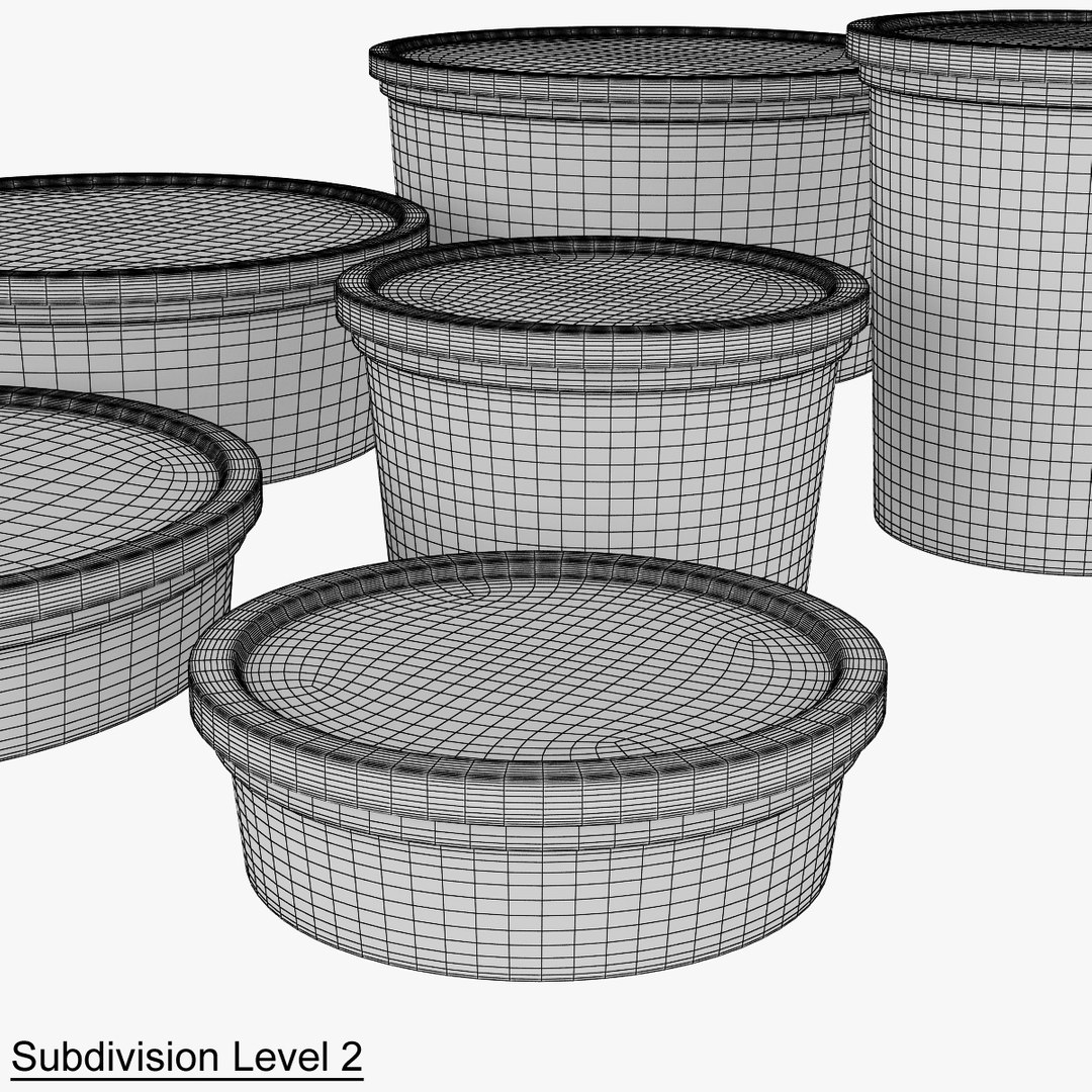 Plastic Containers 3D Model - TurboSquid 1461013