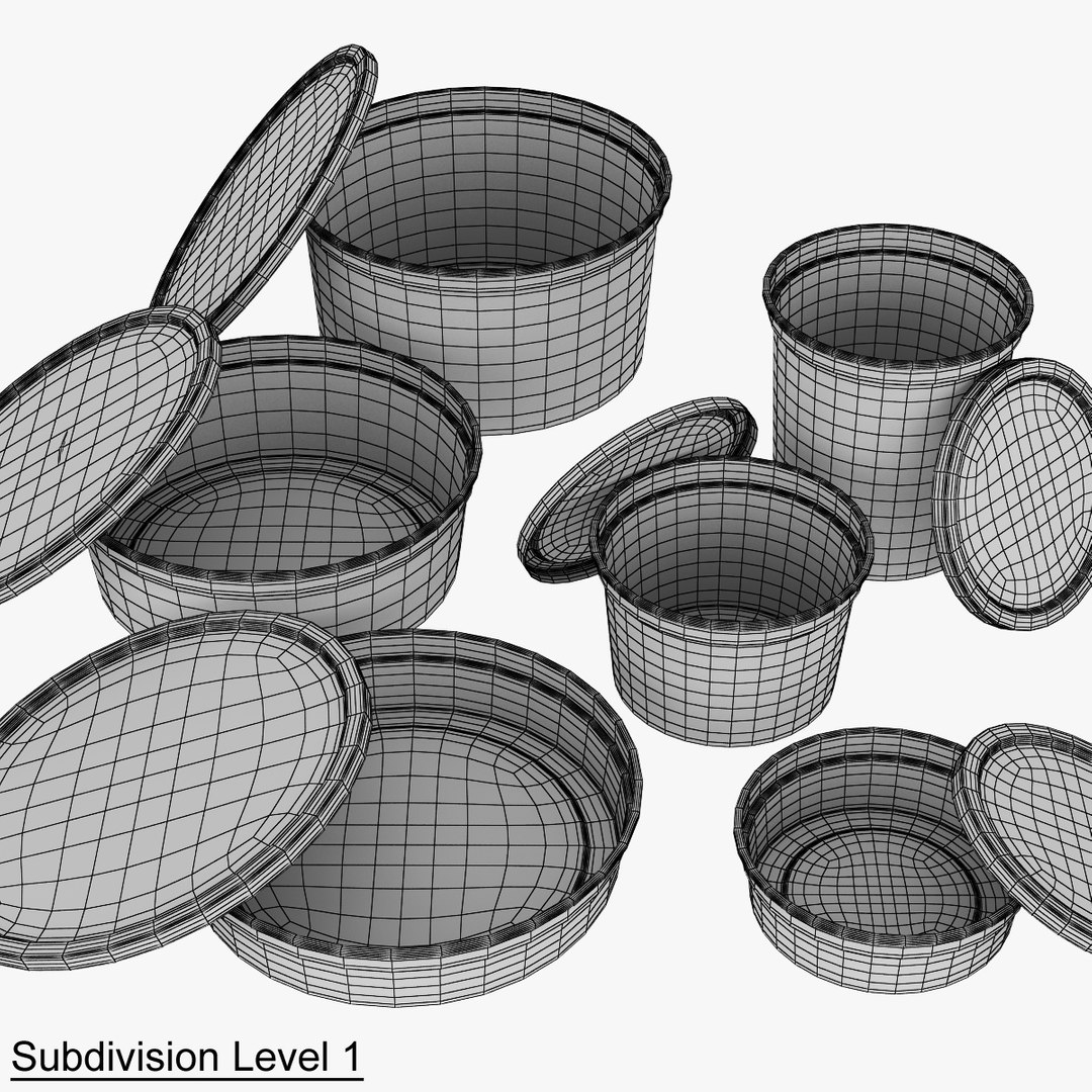 Plastic Containers 3D Model - TurboSquid 1461013