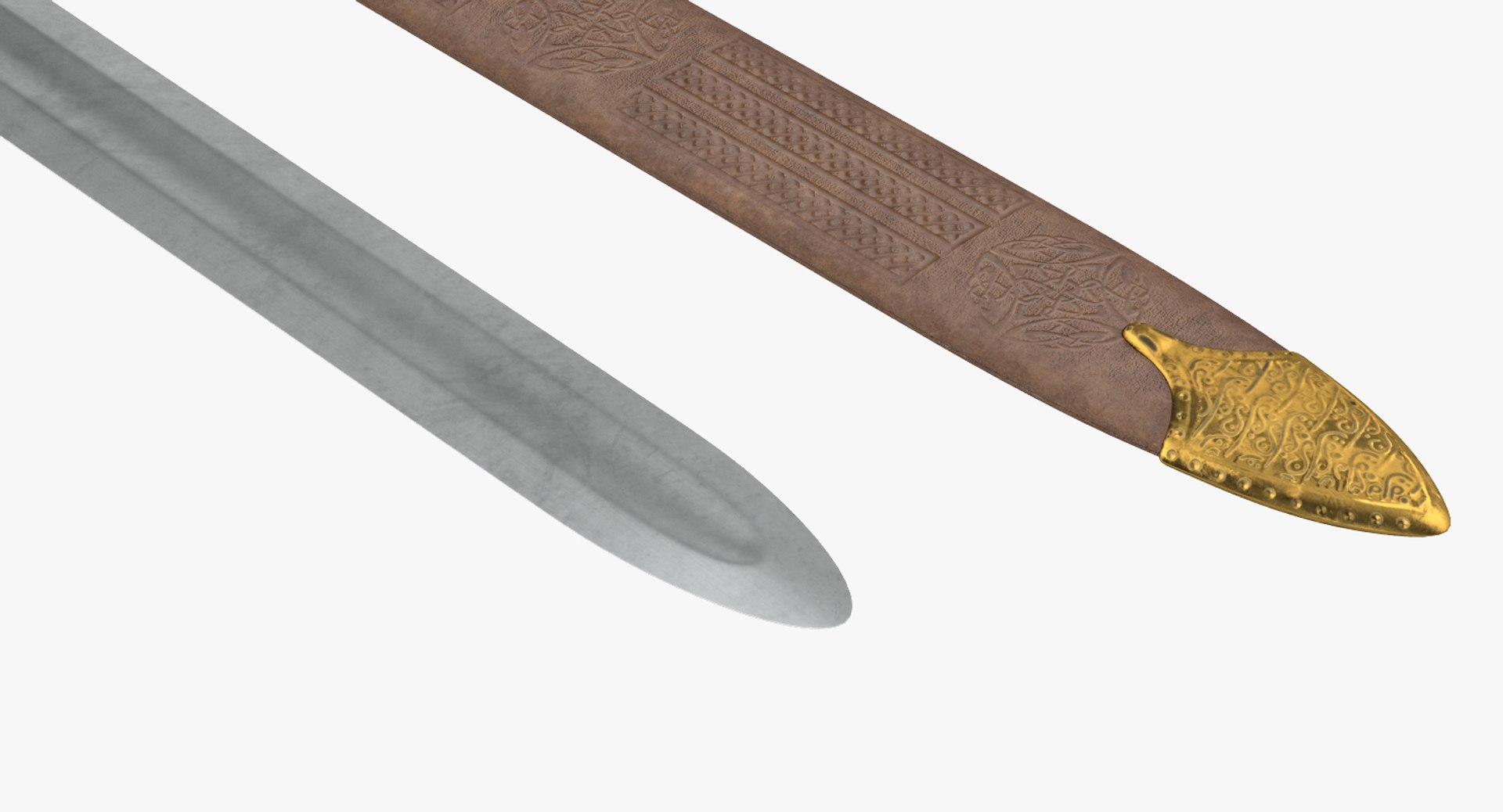 3d Model Viking Sword Set