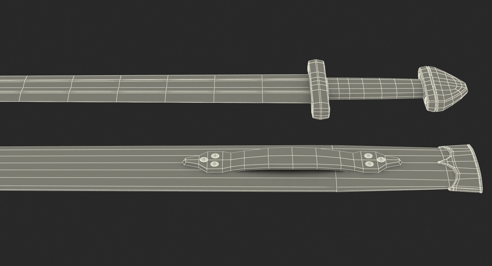3d Model Viking Sword Set