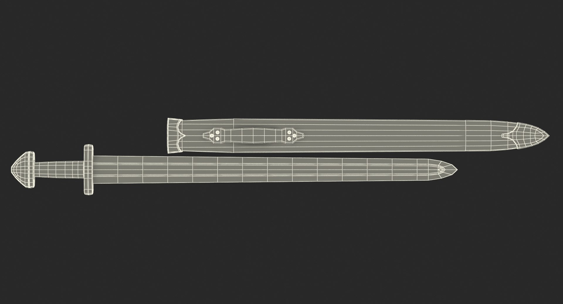 3d Model Viking Sword Set