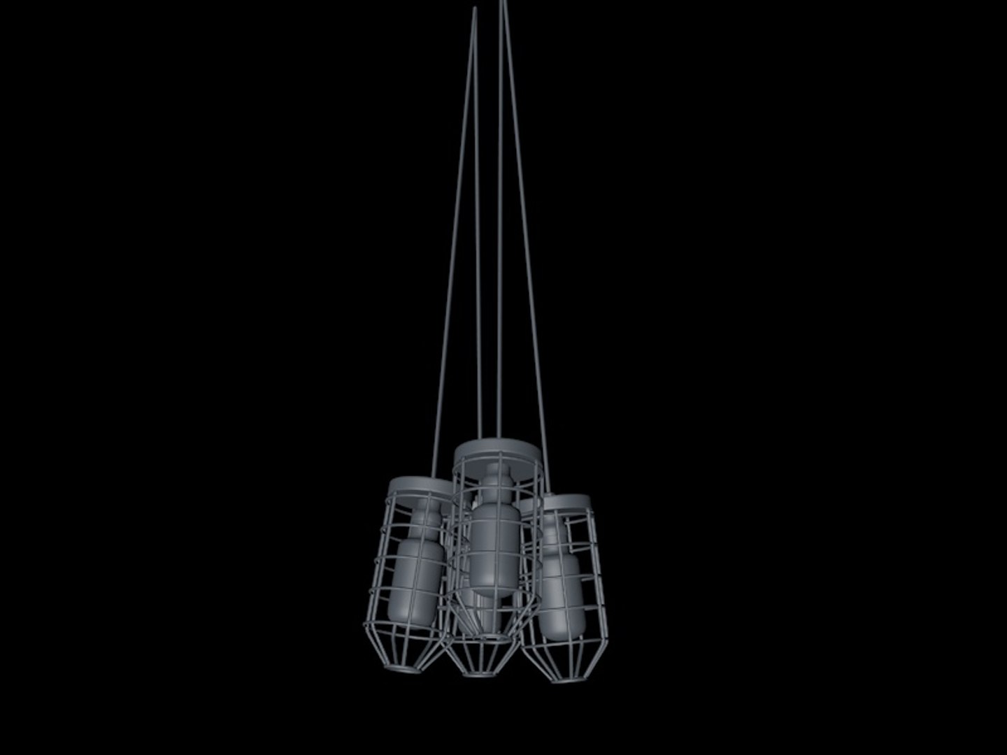 3d cage pendant light model