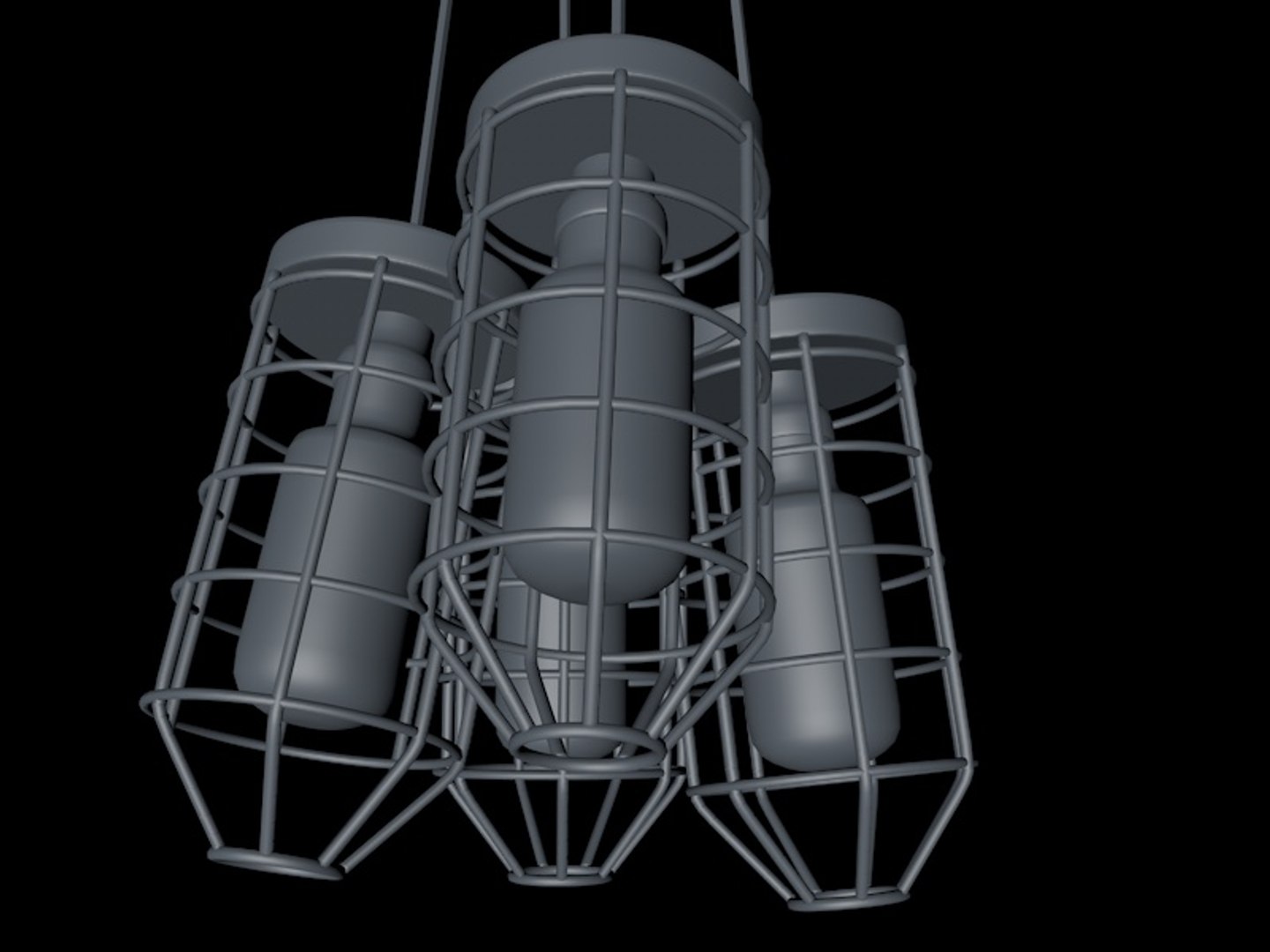3d cage pendant light model