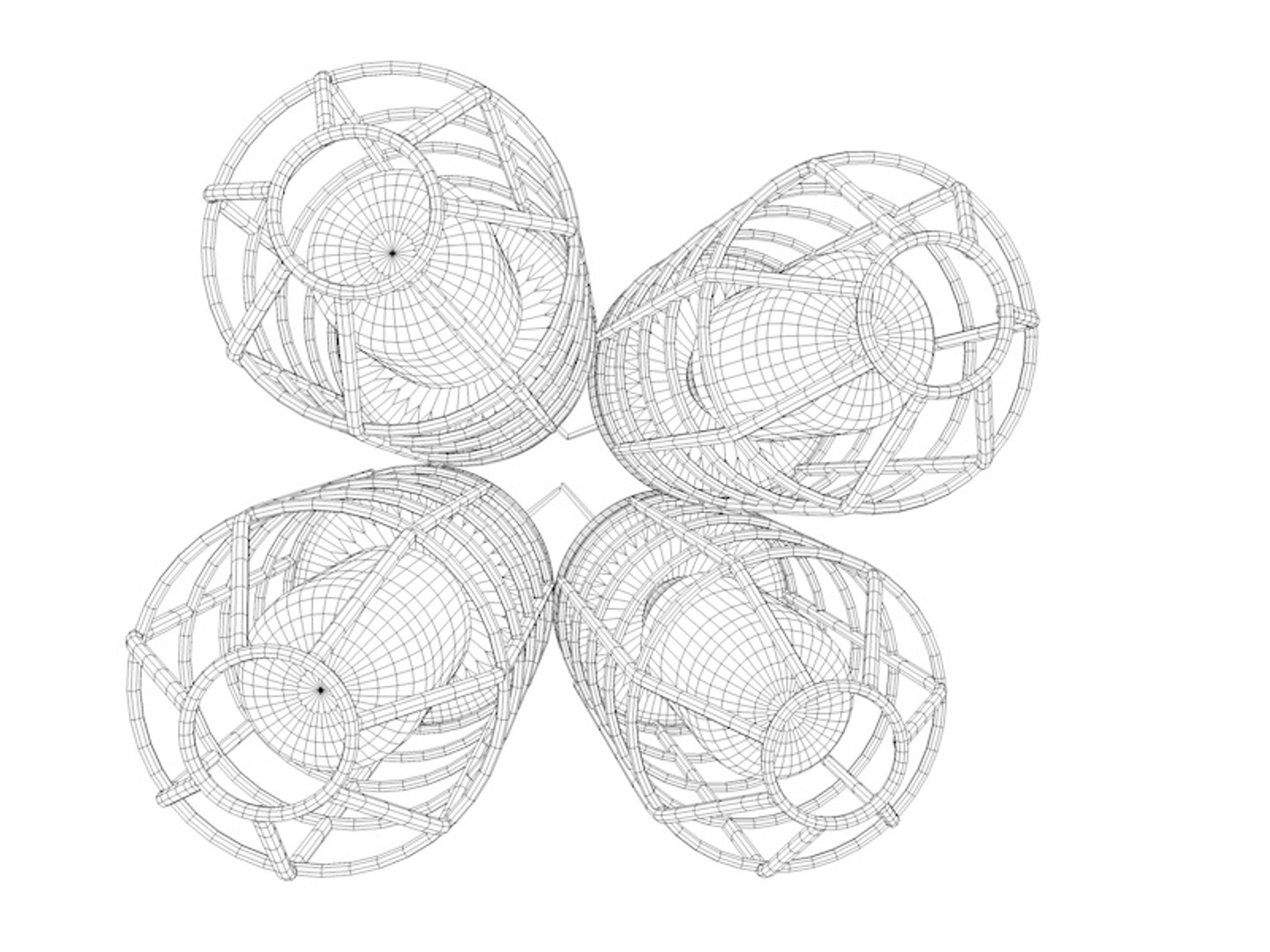 3d cage pendant light model