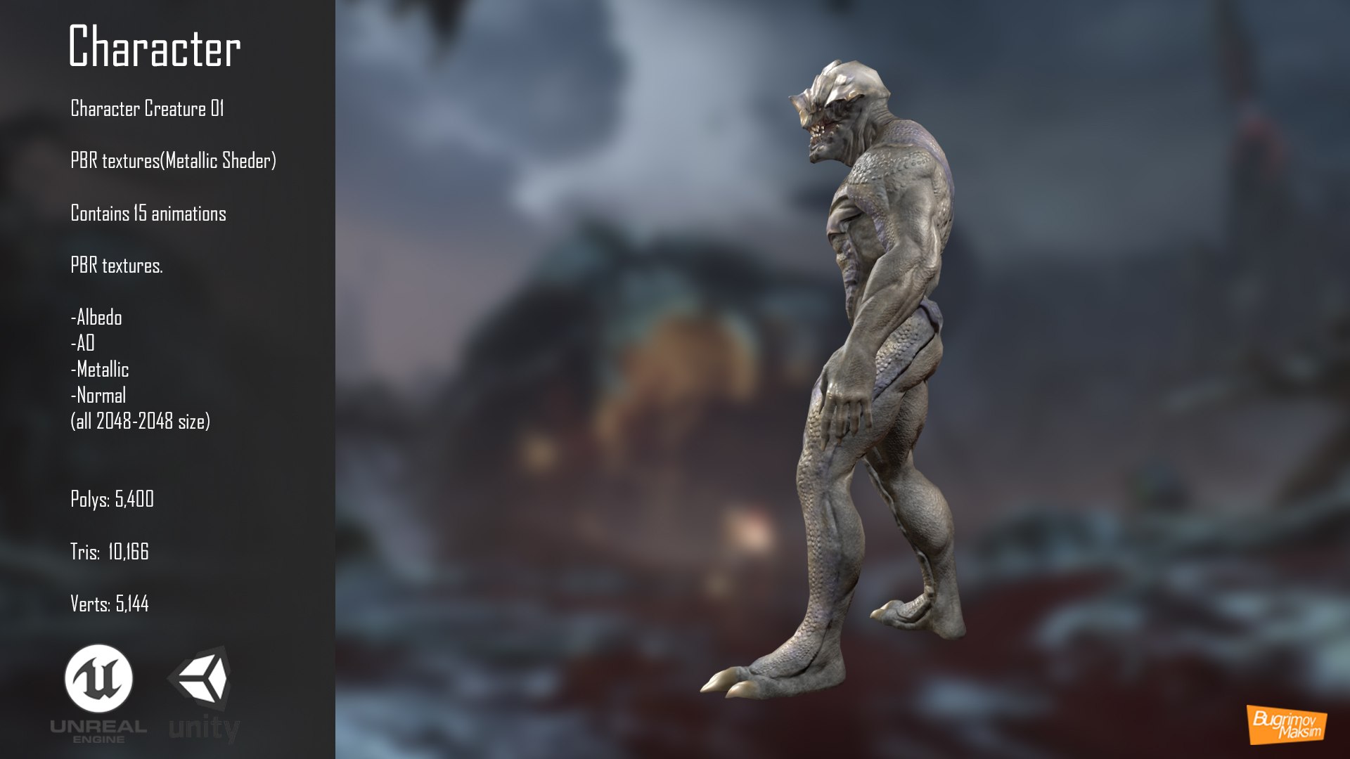 Character Creature 01 Model - TurboSquid 1251995