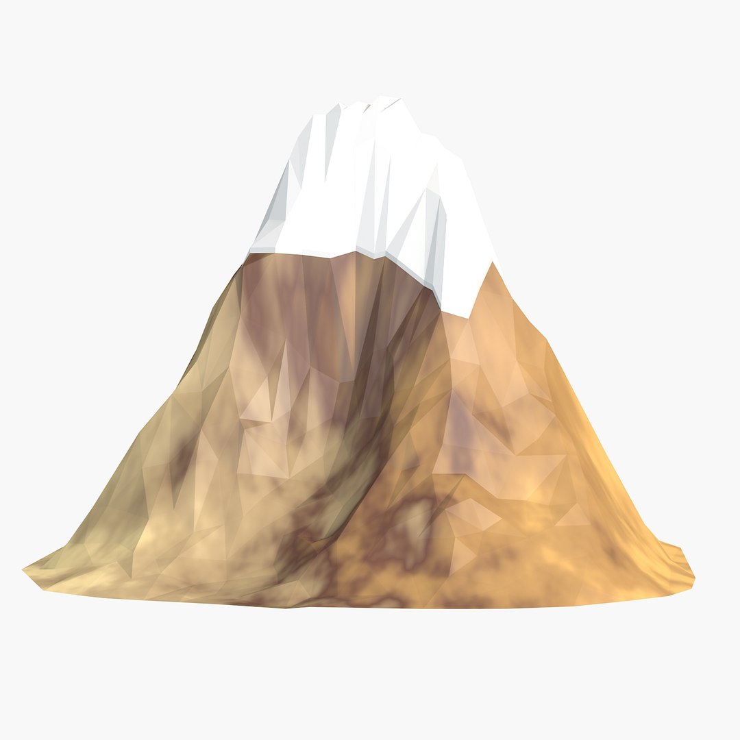 3d Model Of Cartoon Mountain